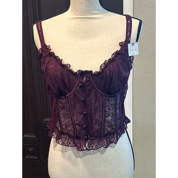 Anthropologie | Intimates & Sleepwear | Nwt Anthropologie Plum Lace ...